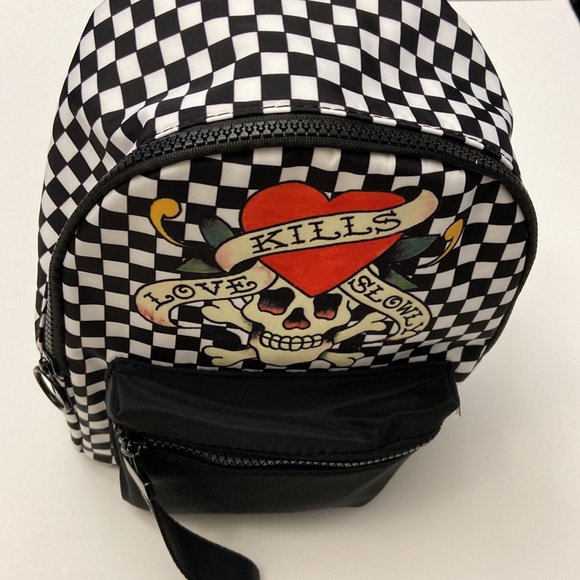 Ed Hardy | Bags | Nwt Ed Hardy Unisex Nylon Skull Checkers Mini ...